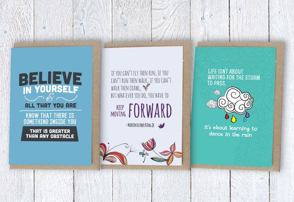 Encouragement Cards | Inspirational Quote Cards | Greeting Cards Set ...