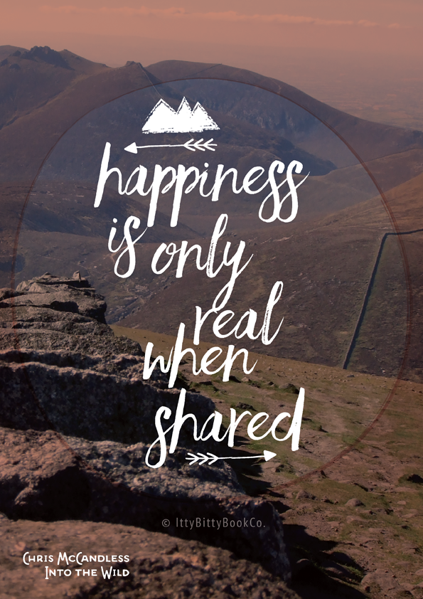 Happiness Inspirational Quote Poster | Motivational Quote Poster - Itty ...